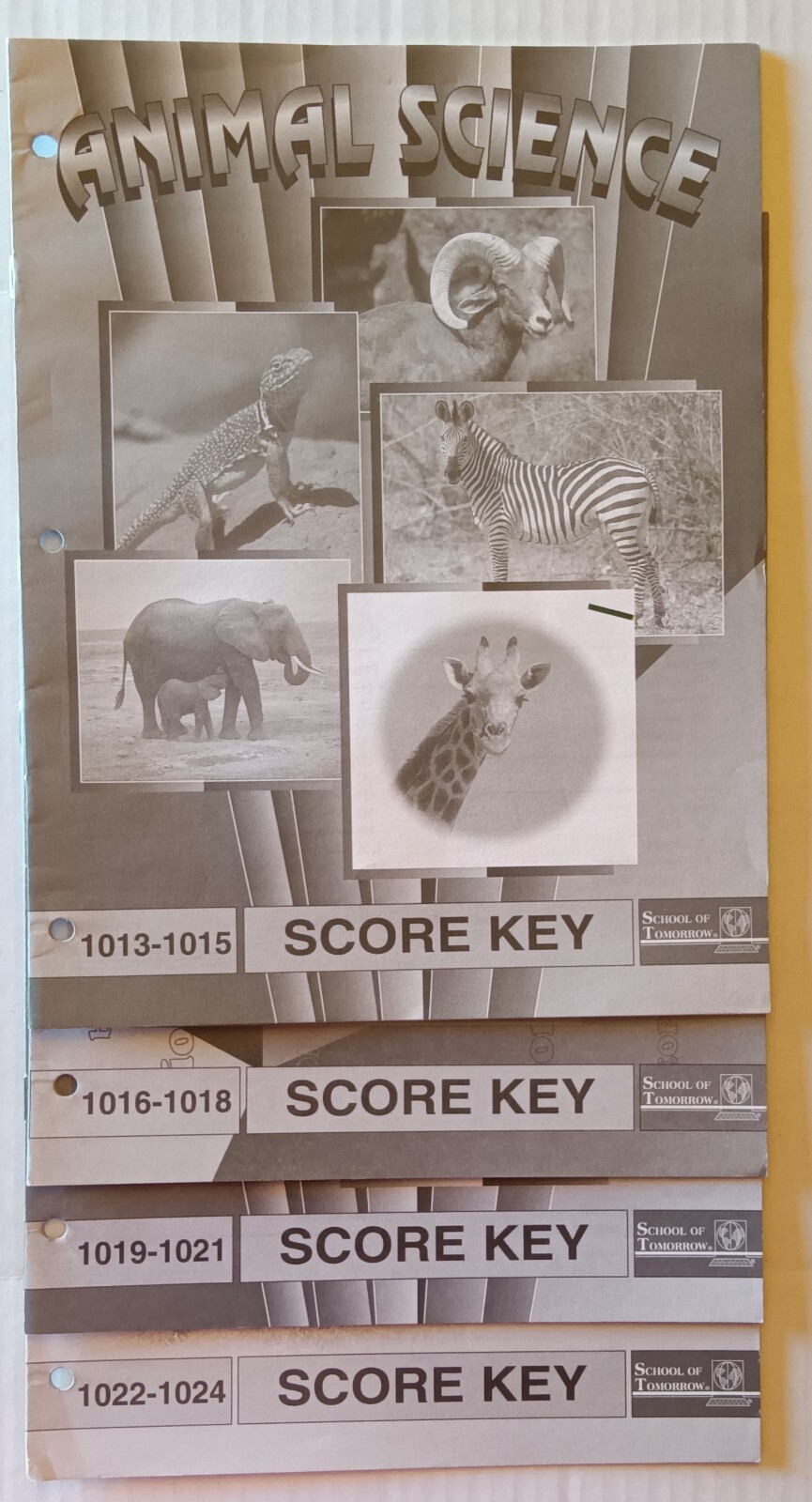 ACE School Of Tomorrow Animal Science Score Keys 1013-1024 Homeschool ...