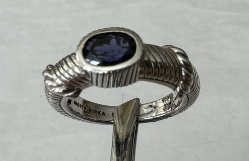 Premium Estate Judith Ripka Dark Blue Purple Gem Sterling Silver Size 6 ...