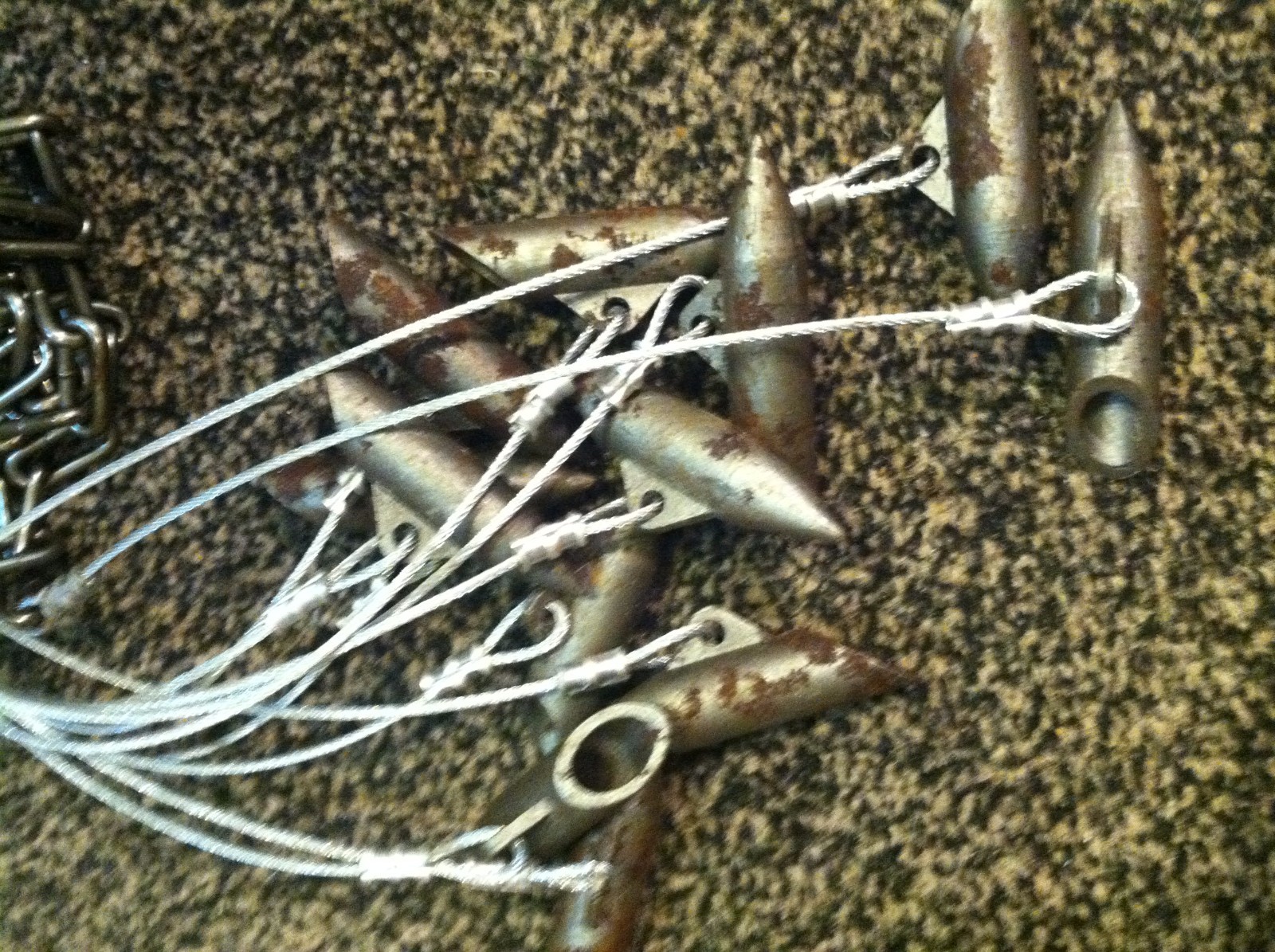 New Cast Bullet Stakes 12" with chain trap traps trapping | eBay