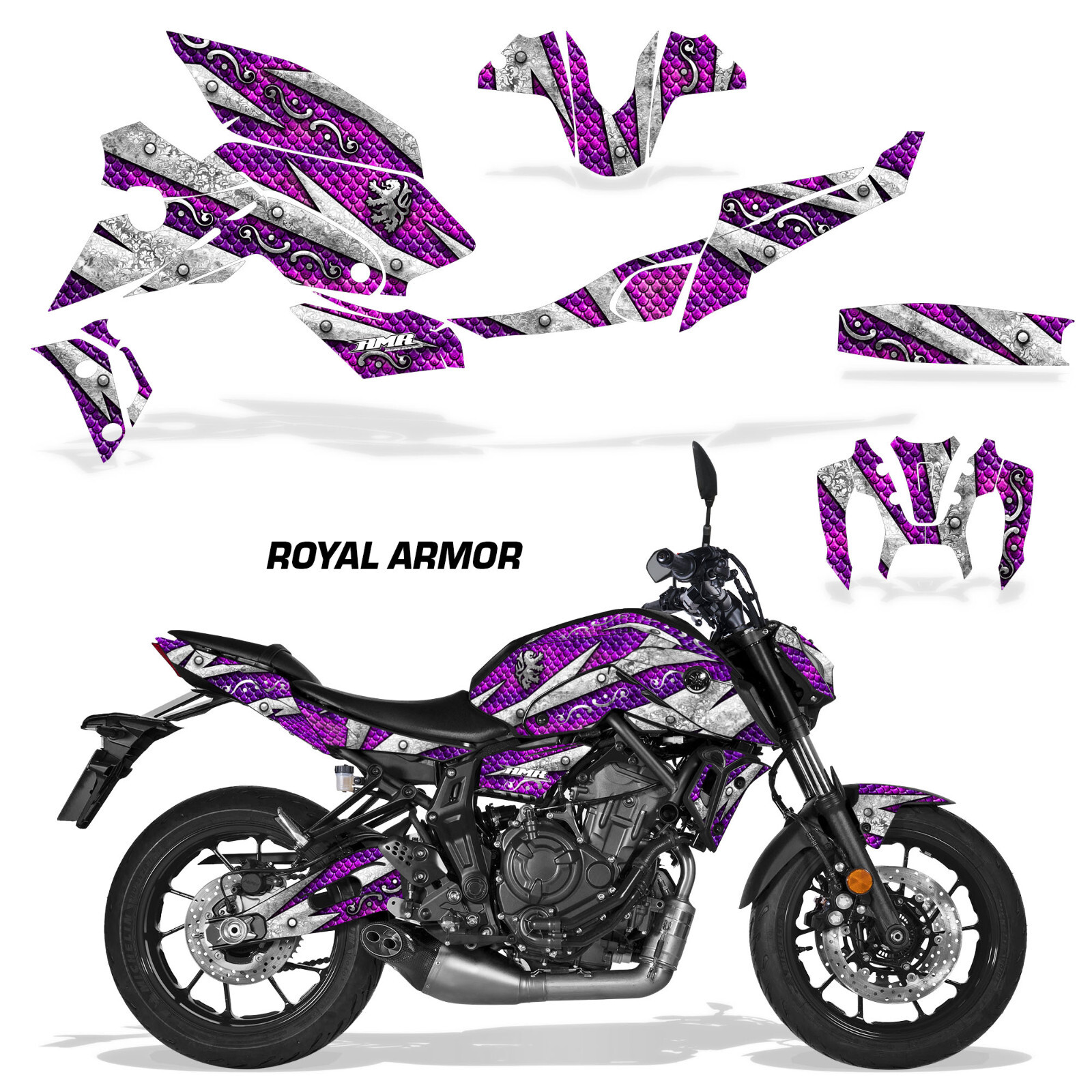 Street Bike Graphic Decals Stickers For Yamaha MT-07 2021-2024 RYLARMR ...