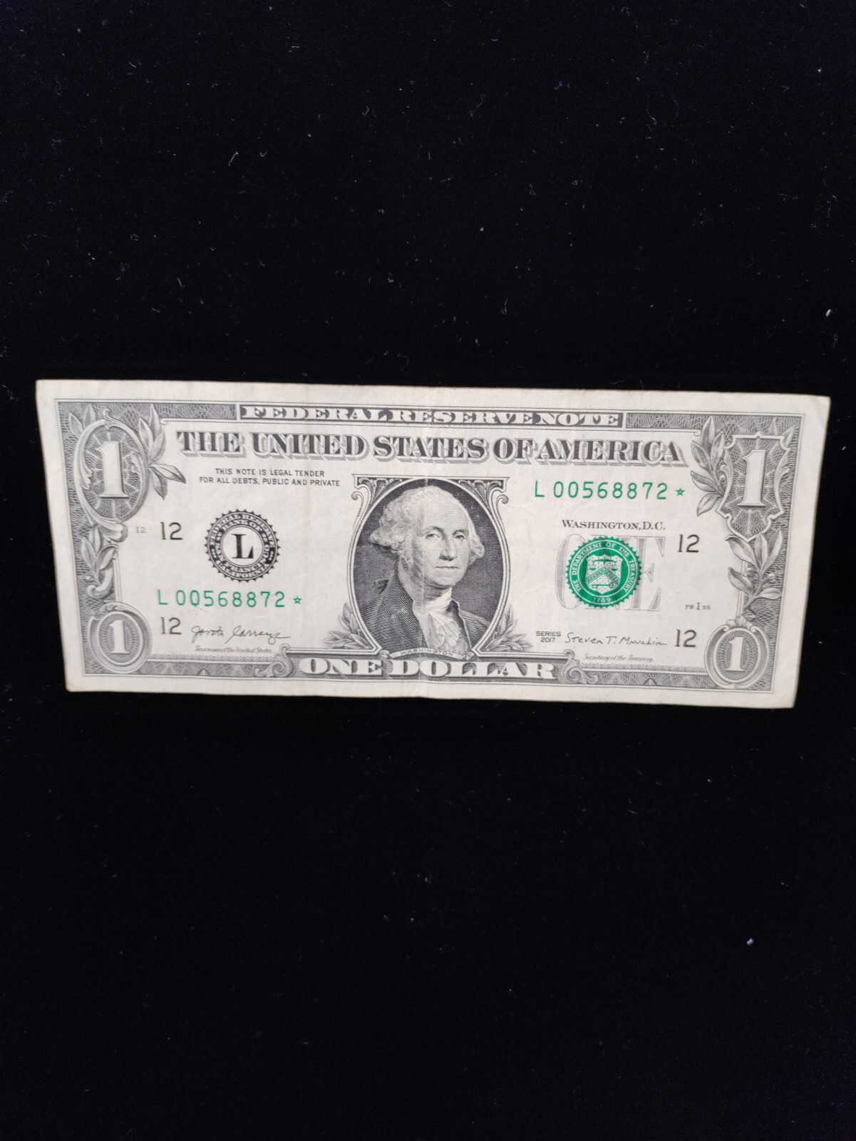 2017 Star Note One Dollar Bill Low Serial # | eBay