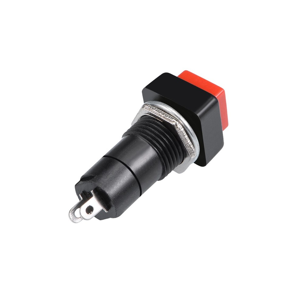 10pack 12mm Red Momentary Push Button Switch Square Flat Button SPST NO ...