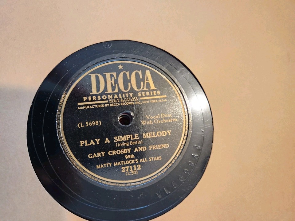 Gary Crosby "Sam's Song"/"Play a Simple Melody"78rpm single | eBay
