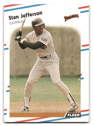 Stan Jefferson 1988 Fleer Baseball #587 San Diego Padres | eBay