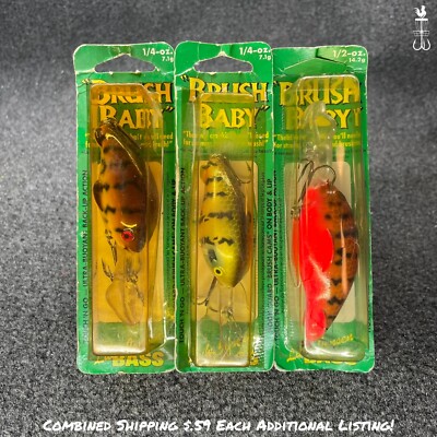 Pre Rapala Luhr Jensen Brush Baby Vintage Crankbait Lure - Choose Size ...