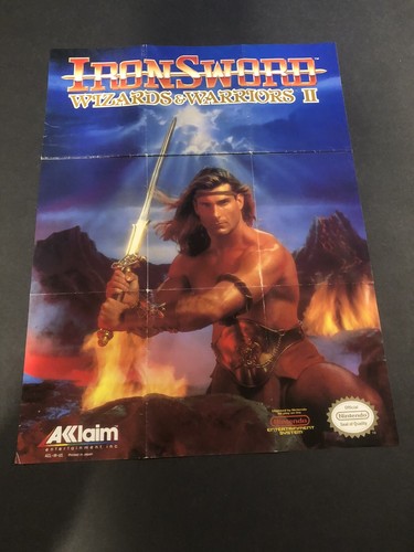 iron sword nes poster Insert infrared remote acclaim | eBay