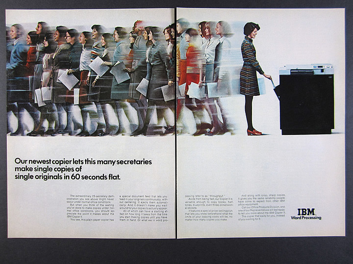 1973 IBM COPIER II copying machine photo vintage print Ad | eBay
