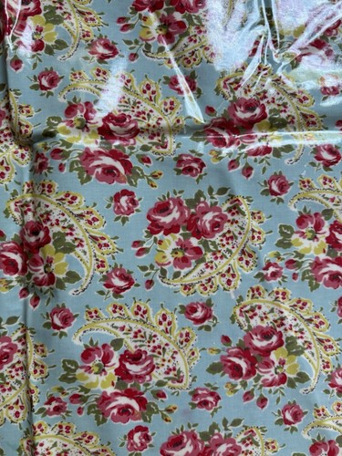 Vintage Cath Kidston Oil Cloth Fabric Blue With Flowers | eBay