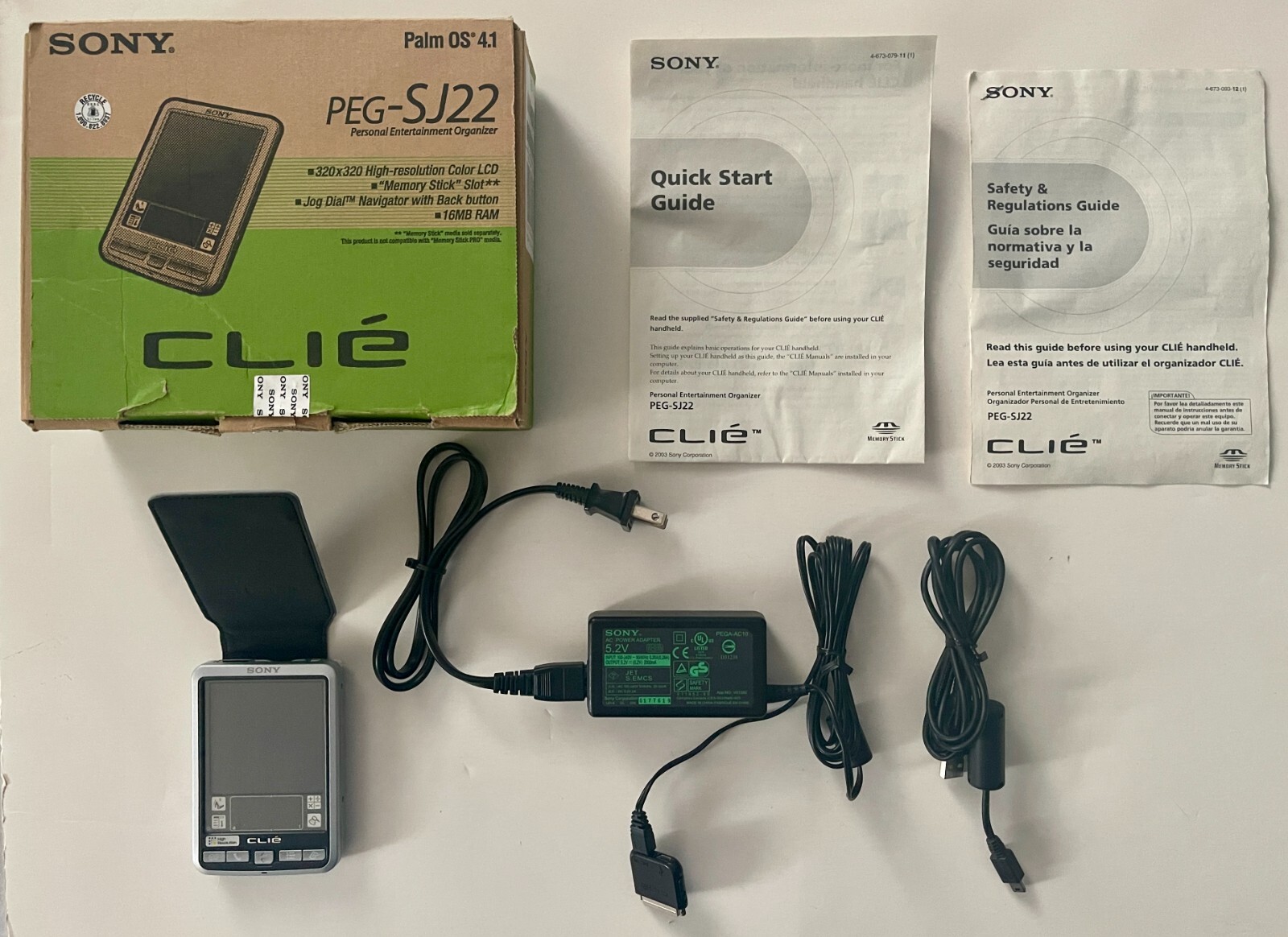 Sony Clie PEG-SJ22 Personal Entertainment Organizer PDA Works but Needs ...