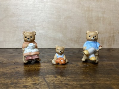HOME INTERIORS "Bears at Home" Bear Family Set of 3 Figurines HOMCO ...
