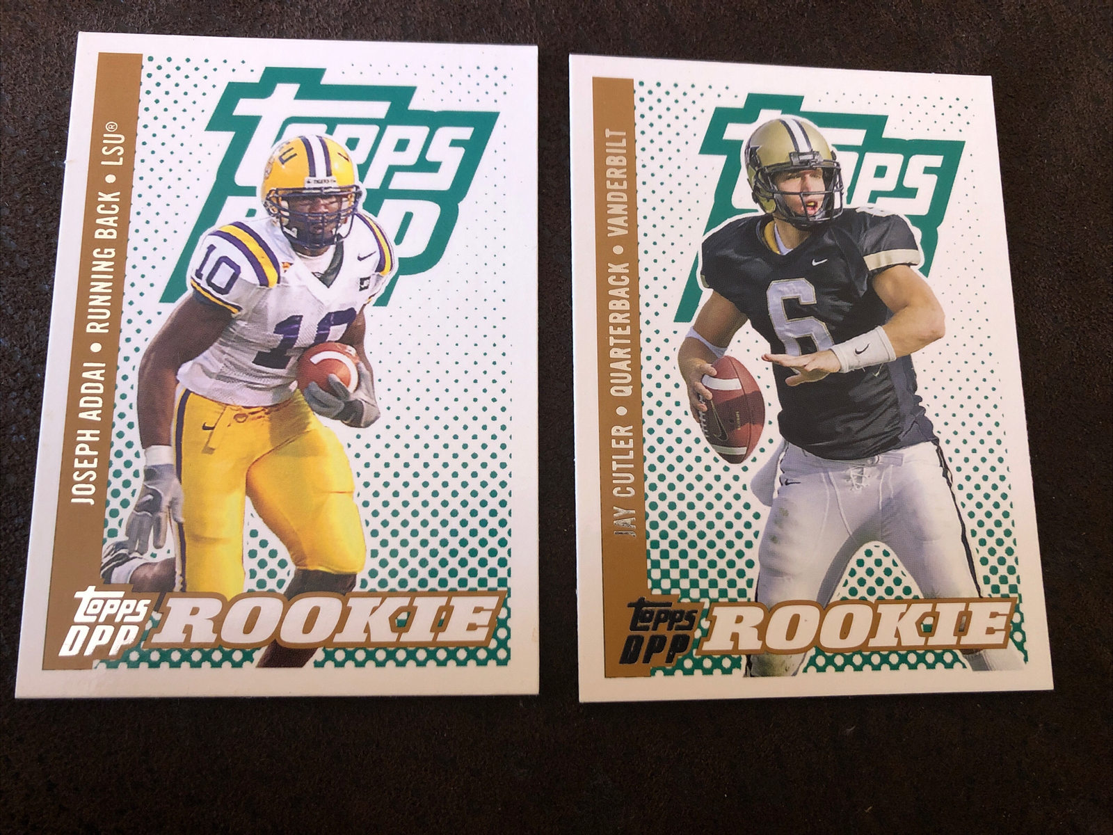 (2) 2006 Topps DPP RC Rookie Cards Joseph Addai #172 & Jay Cutler #173 ...