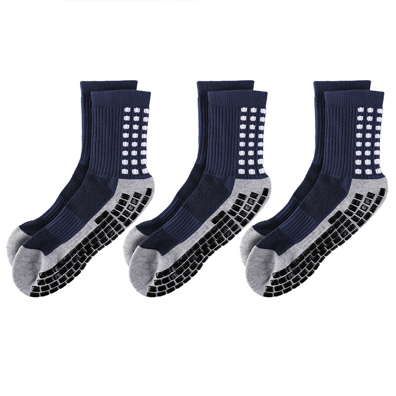 3 Pair Premium Sport Socks Anti Slip W/ Grip Soccer Men Football ...