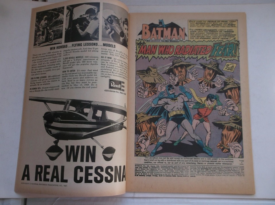 DC: BATMAN # 200 SMASH ISSUE, AWESOME NEAL ADAMS COVER, 1968, VF/NM ...