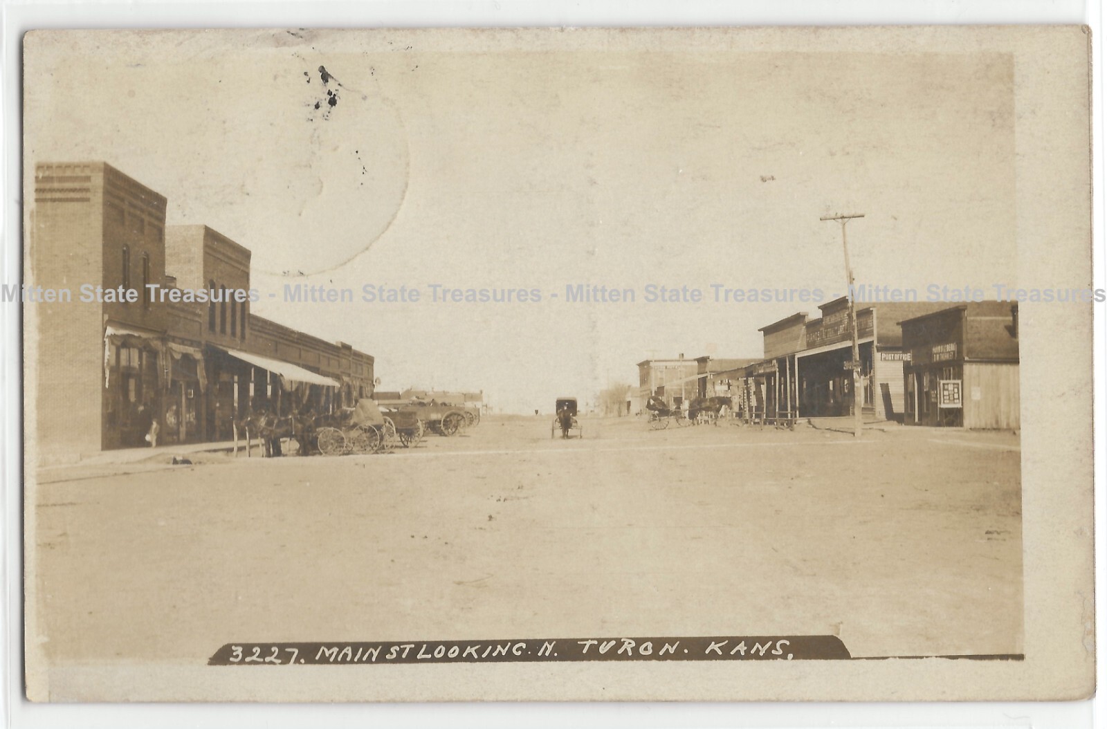1913 Main Street, Turon, Kansas; Reno County history photo postcard ...