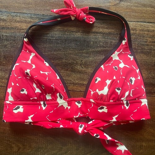 Victoria's Secret Tie Halter Red Poppy Bikini Top size S | eBay