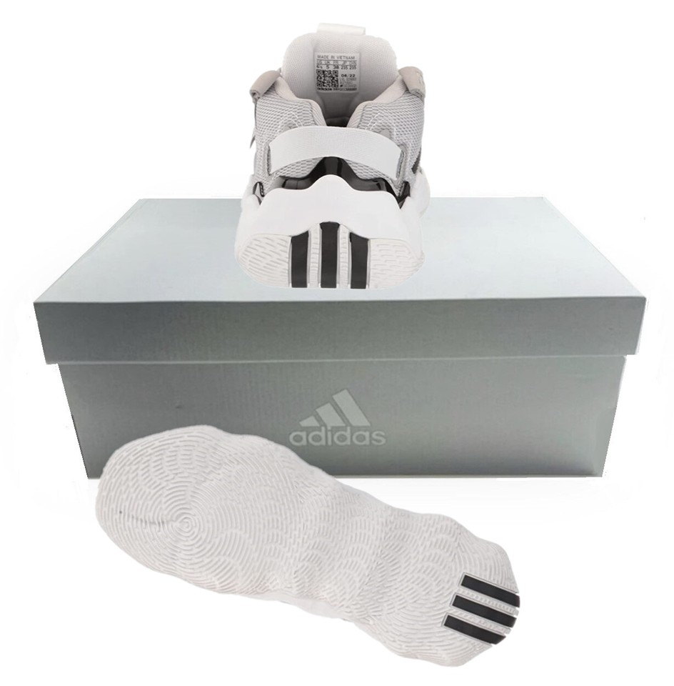 adidas Women's Exhibit B Mid Basketball Shoes Gray/Black/White All ...