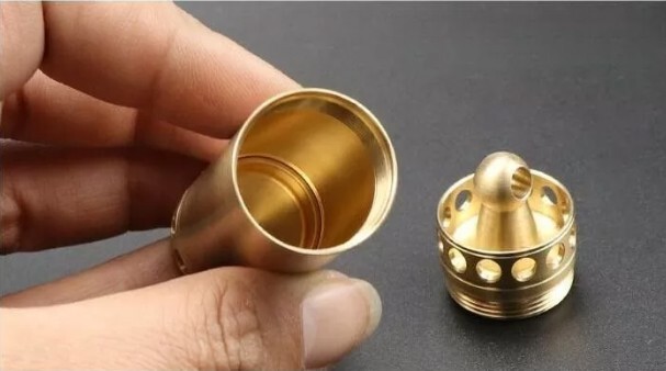 EDC Brass Waterproof Pill Box Organizer Container Case Storage Tank Key ...