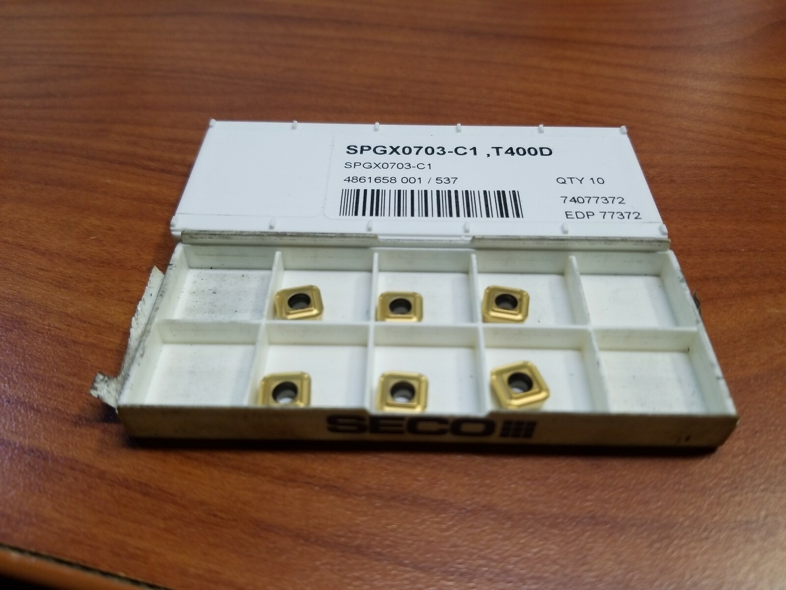 New SECO Carbide Inserts 2 New Packs 16 Inserts Total SPGX0703-C1 ...
