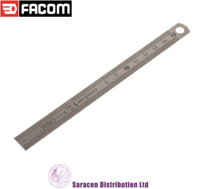 FACOM DOUBLE SIDED METRIC STAINLESS STEEL RULE, 150mm - DELA.1051.150 ...