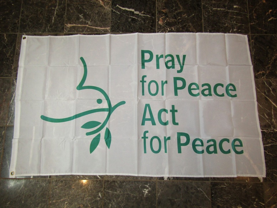 3x5 Pray For Peace Act For Peace Flag 3'x5' Banner Brass Grommets Fade ...