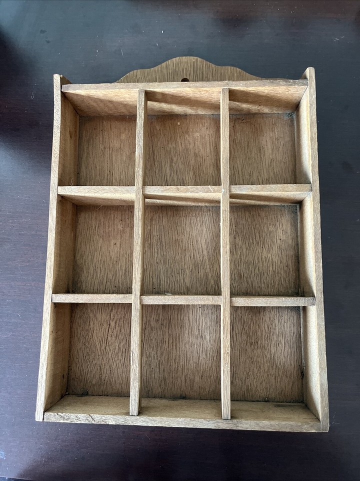 Vintage Japan Hanging Wooden Spice Rack w/ 9 Porcelain Ceramic Spices ...