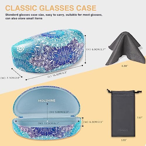 Hard Shell Sunglasses Case,Glasses Case for Women Men Oversized Large ...