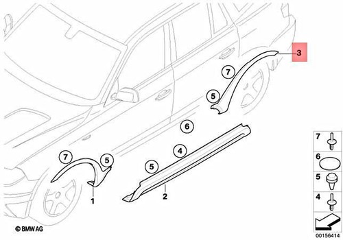 Genuine BMW X3 E83 X3 1.8d 2.0d 2.0i 2.5i 2.5si 3.0d Trim piece ...