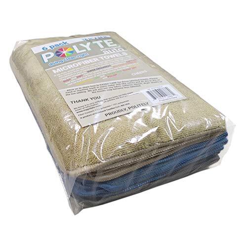 Microfiber Cleaning Towel 16x24 6 Pack Professional Bluecamelgray | eBay