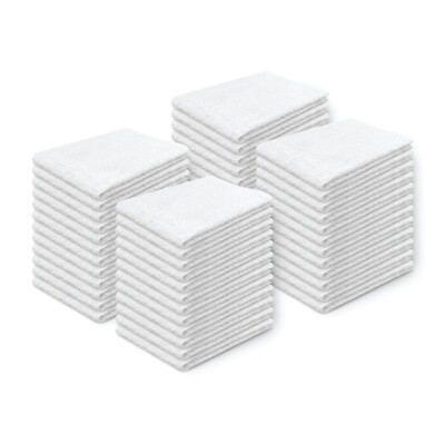 24 pack new white bar towels bar mops cotton super absorbent 16x19 | eBay