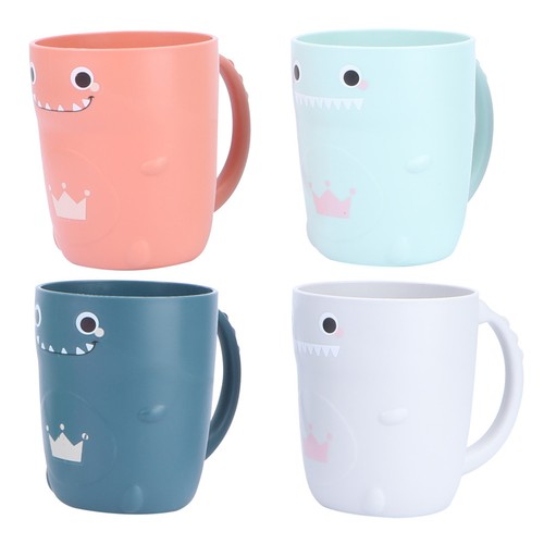 4PCS Cartoon Plastic Washing Cup Kids Dinosaur Mouthwash Cup (Random ...