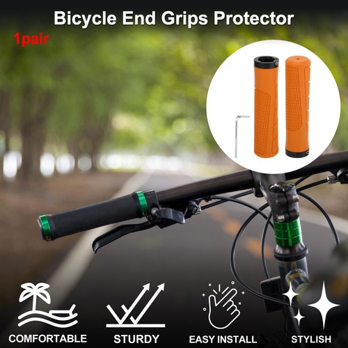 Bike Handlebar Grip Cover 135mm Soft MTB End Grips Protector Orange 1 ...
