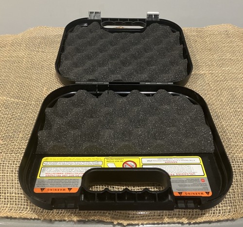 GLOCK FACTORY SHELL HARD BLACK PISTOL CASE WITH FOAM PADDING | eBay