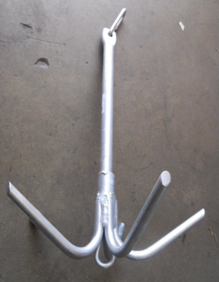 Poseidon 7-2352 Grapnel 12Lb Anchor Heavy duty G-12 Welded Ring ...