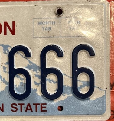 LICENSE PLATE California 666 C Dk0666 | eBay