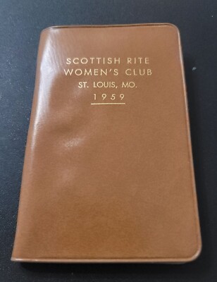 1950s Scottish Rite Women's Club St Louis MO Notebook Wallet Calendar ...