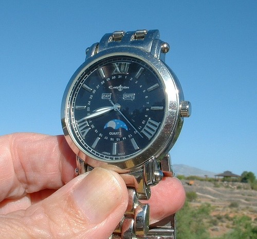 NICE CAPTAIN WATCH KEEPS GOOD TIME New Battery BLUE | eBay