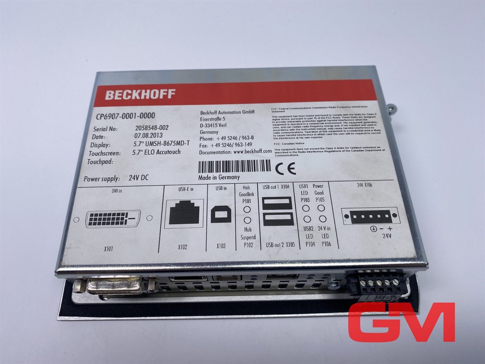 Beckhoff Control-Panel CP6907-0001-0000 panel 5,7'' UMSH-8675MD-T 24V ...