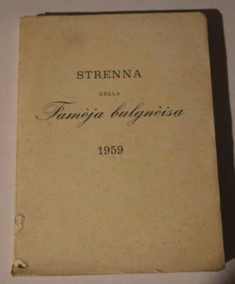 Y148-Strenna della FamèJa bulgneisa 1959 1958-ED.NUMERATA DI 4000 | eBay