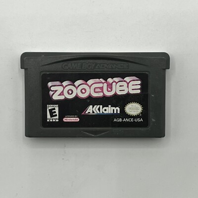 Nintendo Game Boy Advance Zoocube Authentic Tested & Working Acclaim ...