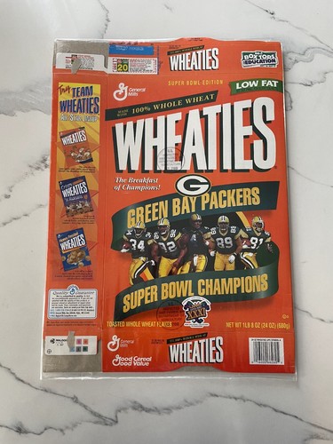 1996 Green Bay Packers Super Bowl XXXI 31 Champions Wheaties Box In ...