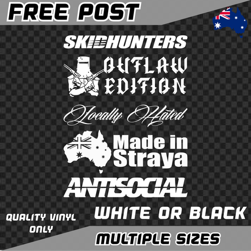 Rear Window Banner Sticker Set Decal JDM Drift Car Turbo Skid ...