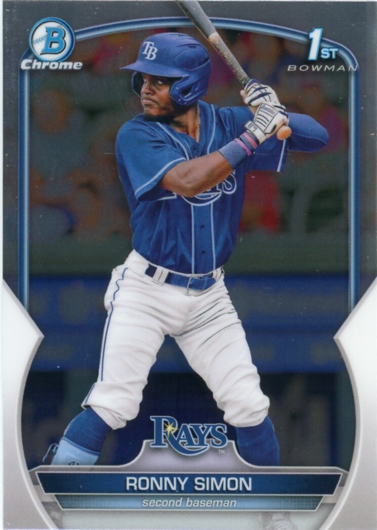 2023 Bowman Chrome Ronny Simon Tampa Bay Rays 1st Bowman #BCP-112 First ...