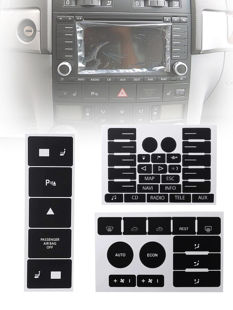Button Repair Decals Stickers Fit For VW Volkswagen Touareg 2004–2009 ...