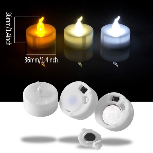 AGPTEK Timer Flickering Tea Lights 24 Pack Flickering LED Candles with ...