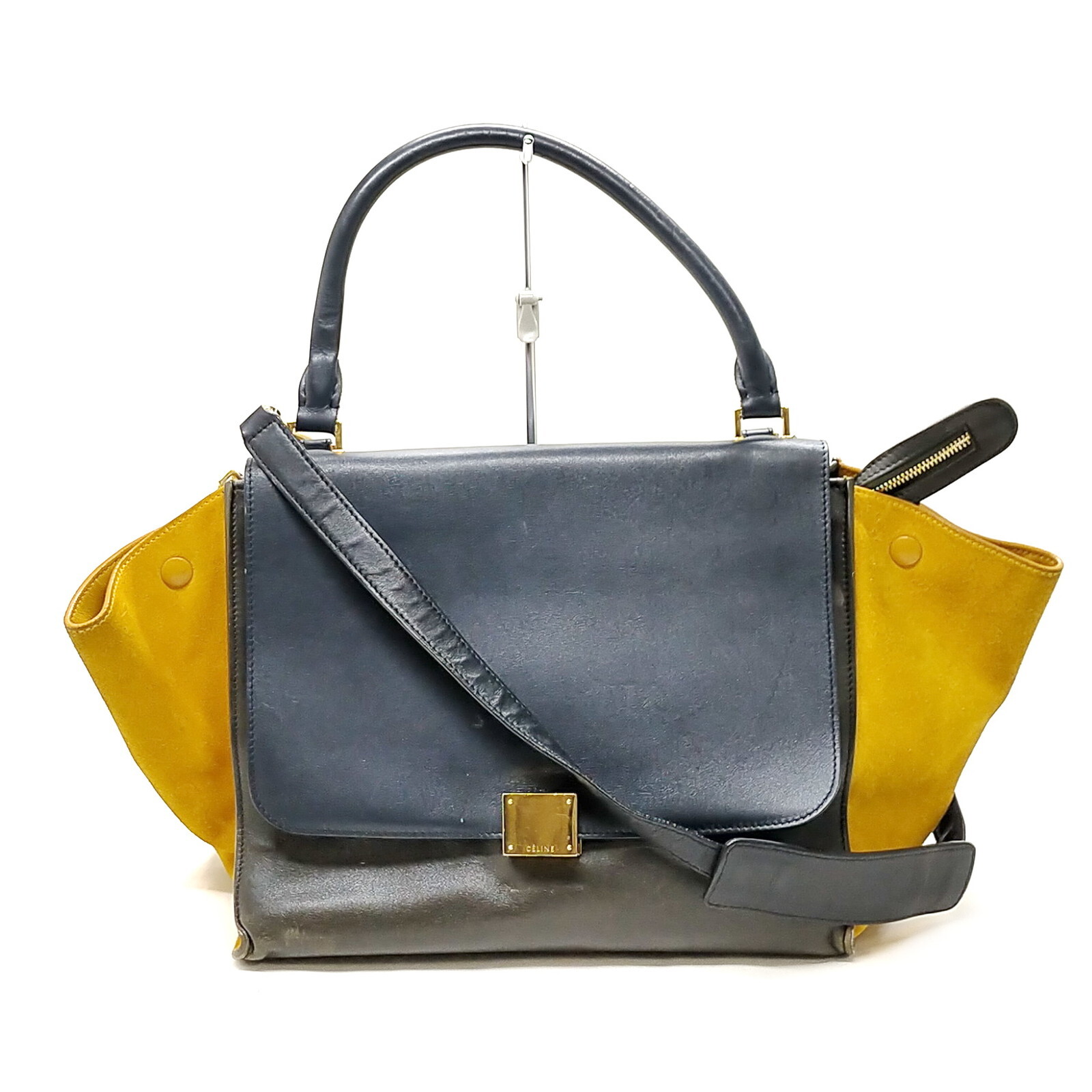 CELINE Hand Bag Black Leather 1271907 | eBay