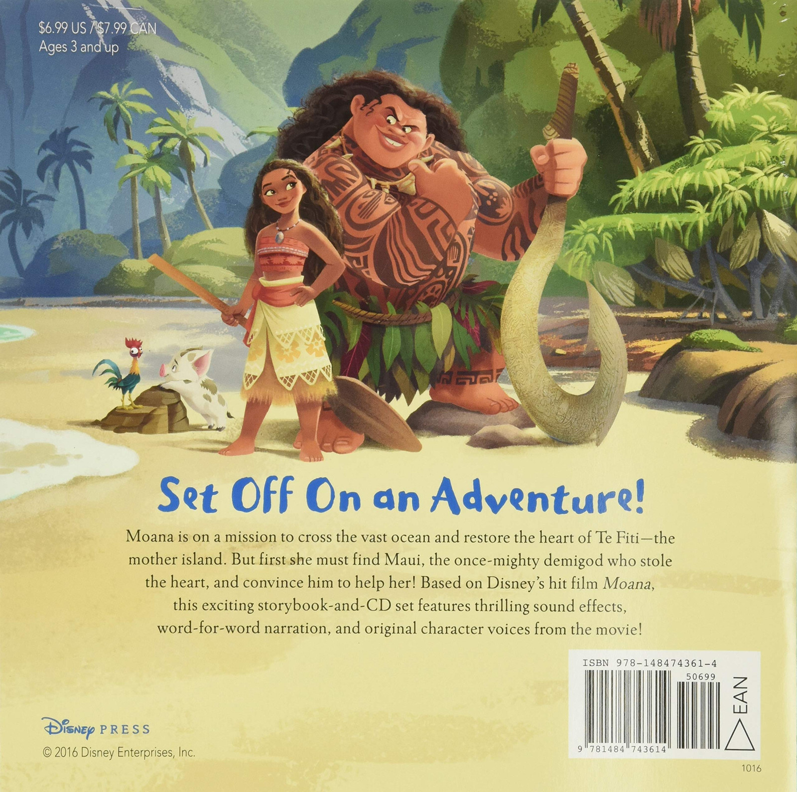 Read-Along Storybook and CD Ser.: Moana ReadAlong Storybook and CD by ...