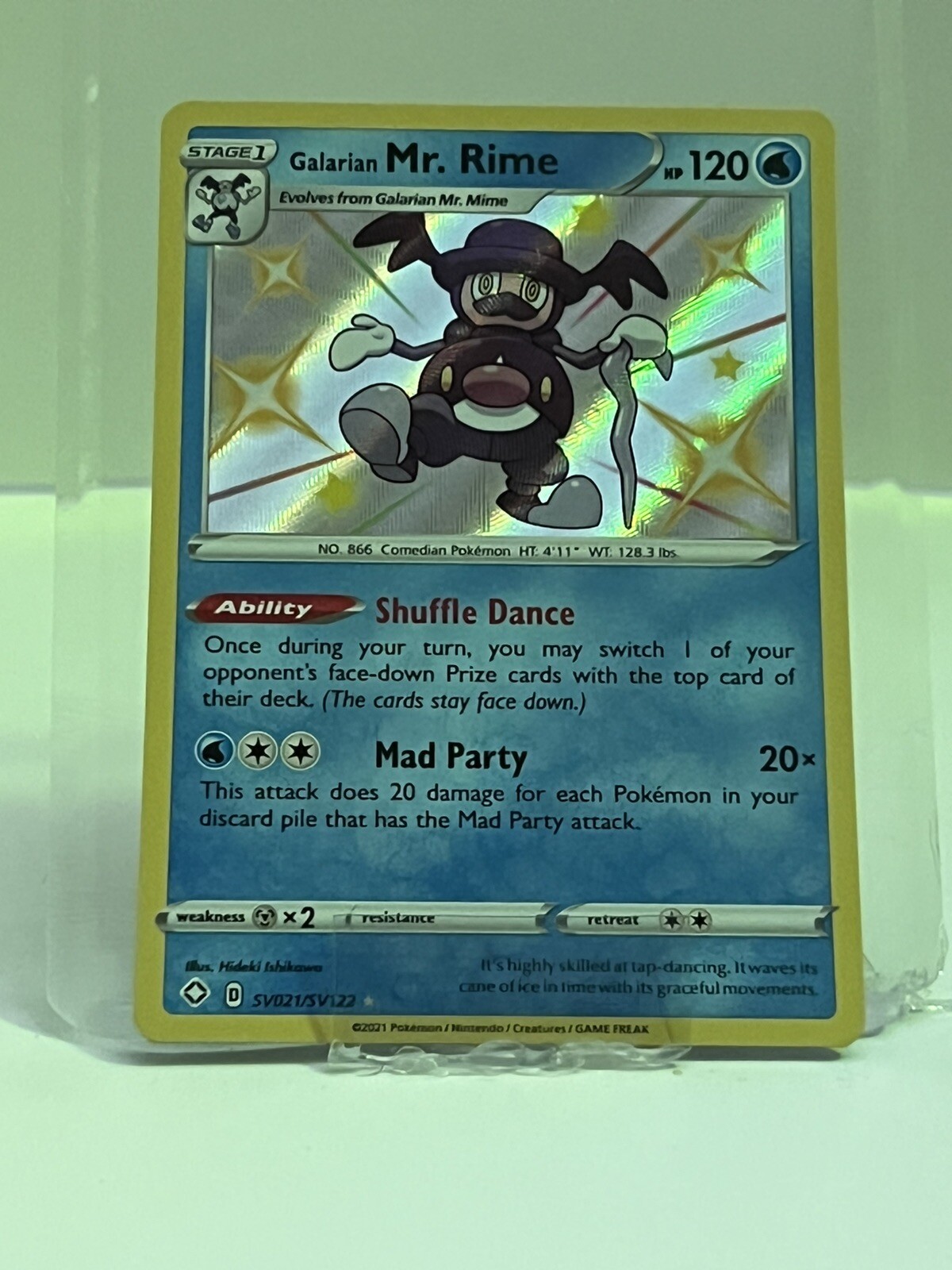 Pokémon TCG Galarian Mr. Rime Shining Fates SV021/SV122 Holo Shiny Holo ...
