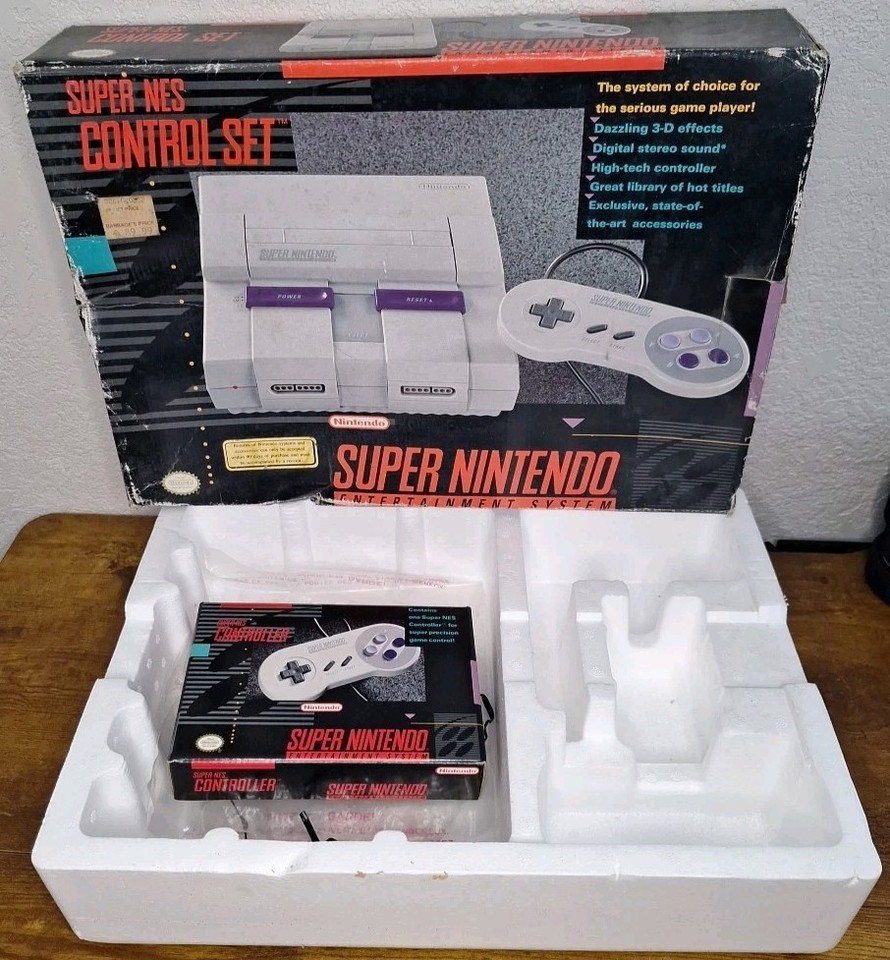 Super Nintendo SNES Super Control Set Box Only NES BOX ONLY W ...