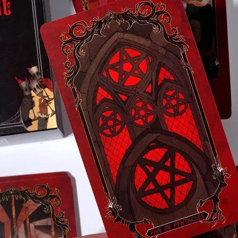 Gothic Horror Tarot Deck 78 Cards Red Black Occult Divination Game | eBay