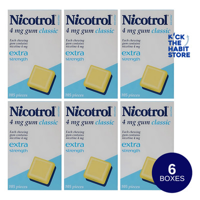 NICOTROL GUM 4 MG CLASSIC 630 Pieces 6 Boxes Sugar Free Nicotine 2027 ...